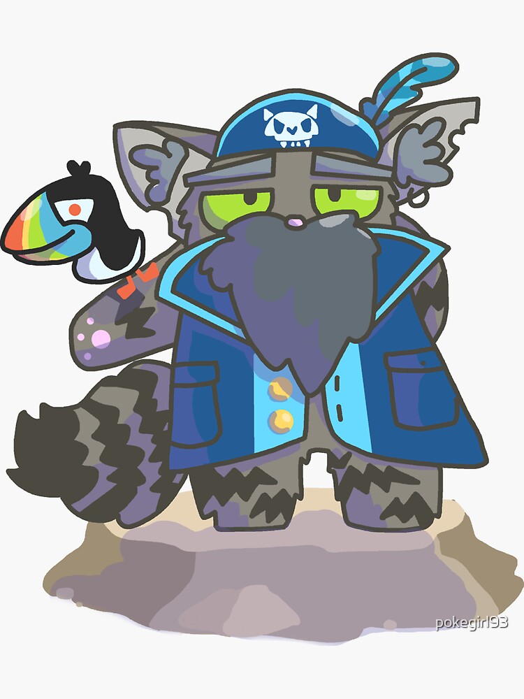 "Captain Catnip" Sticker by pokegirl93 | Redbubble