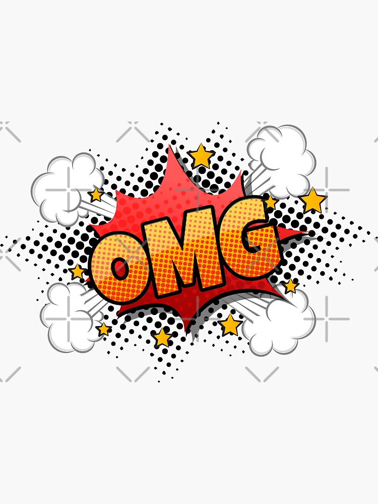 "Cute OMG cartoon" Sticker for Sale by AttireDesigns | Redbubble