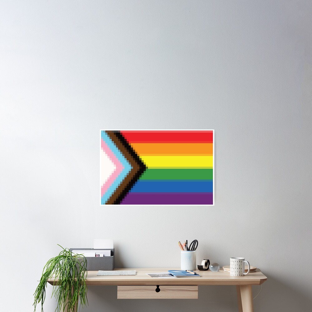 "Pixel Modern Pride Flag" Poster by LoudGay | Redbubble