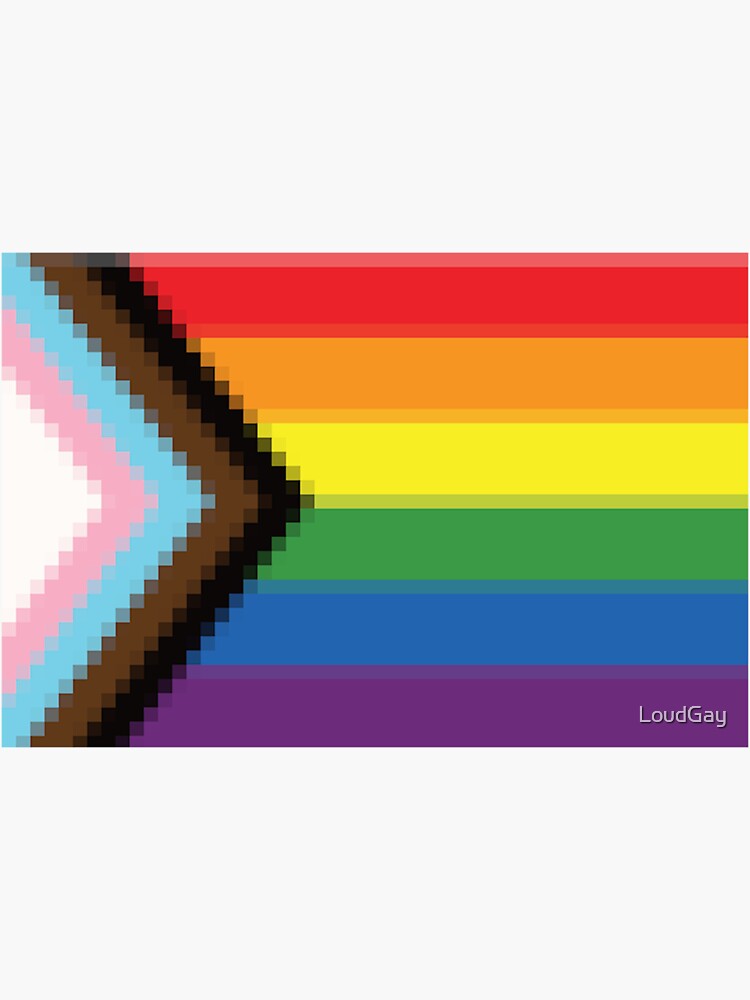 "Pixel Modern Pride Flag" Sticker by LoudGay | Redbubble