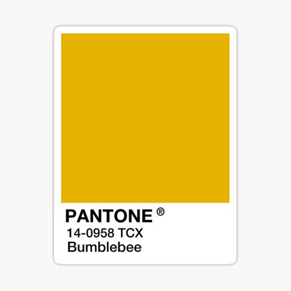 Yellow Pantone Stickers | Redbubble