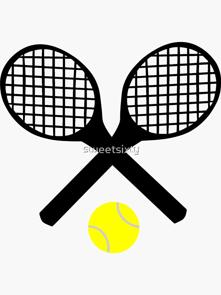 "Tennis Rackets and Tennis Ball" Sticker for Sale by sweetsixty | Redbubble