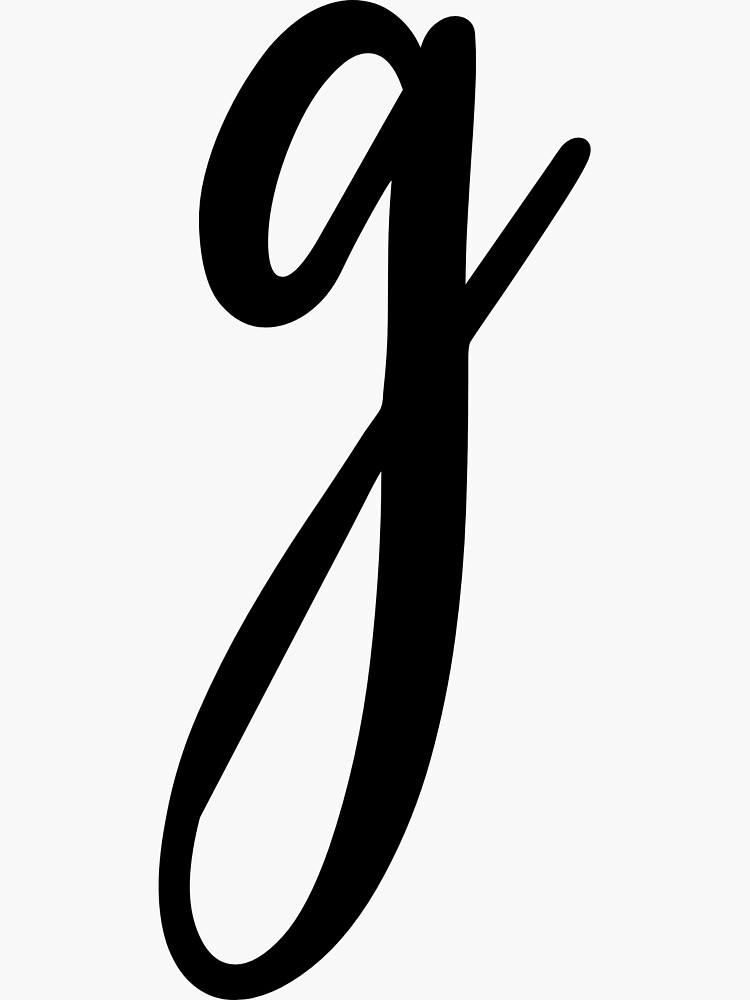 "Cursive Letter G" Sticker for Sale by coolcar136 | Redbubble