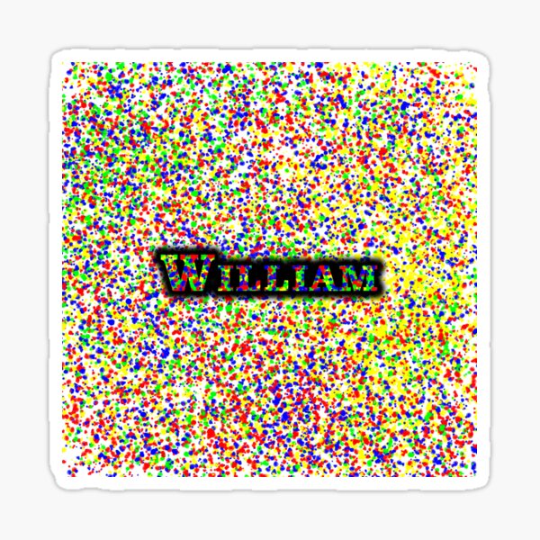 "William" Sticker for Sale by EdwardBlackRose | Redbubble