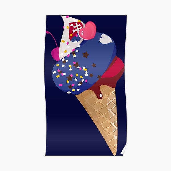 "World Flags Ice Cream / Slovakia Ice Cream" Poster by KC1max | Redbubble