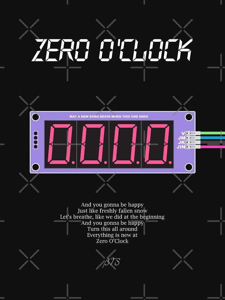 "00:00 (Zero O'Clock white) - BTS" T-shirt for Sale by ZoeDesmedt ...