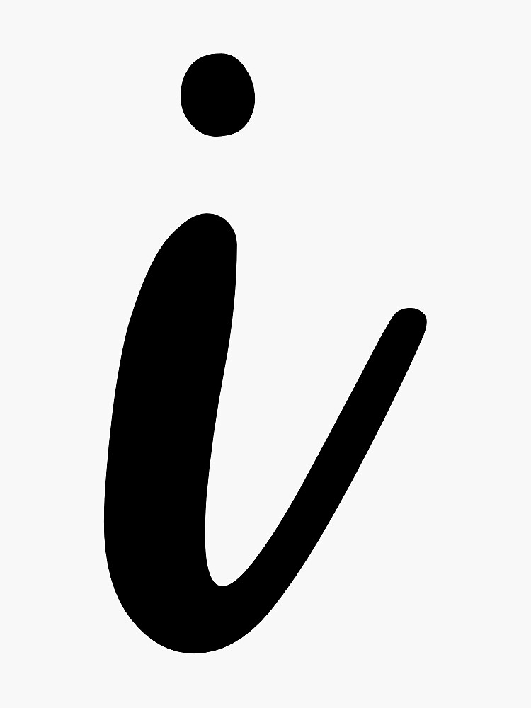 Pegatina «Letra cursiva I» de coolcar136 | Redbubble