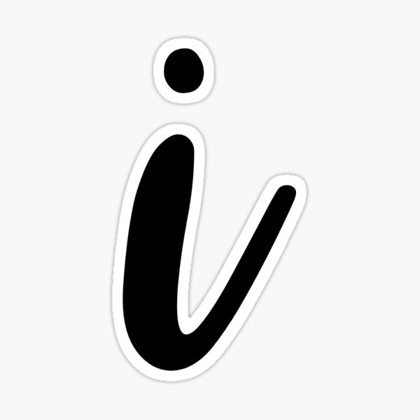 Pegatina «Letra cursiva I» de coolcar136 | Redbubble
