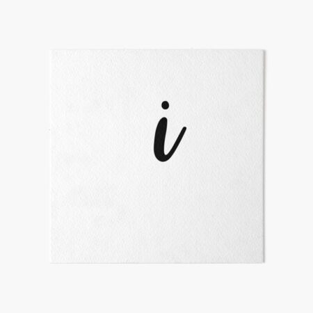 "Cursive Letter I" Art Board Print for Sale by Jude Burnett | Redbubble