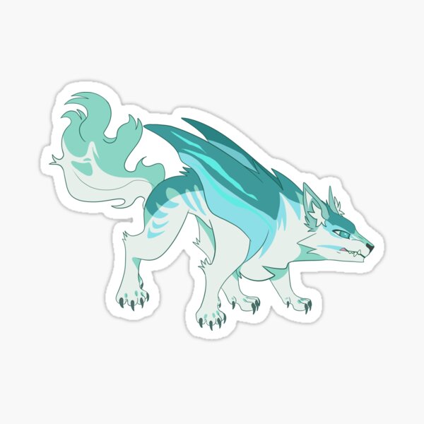 "Silver wolf" Sticker for Sale by Roundpigeons27 | Redbubble