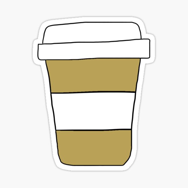 "Brown coffee cup" Sticker by tamsinrichards | Redbubble