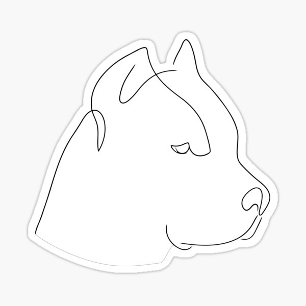 "Bull Dog Line Art " Sticker for Sale by TailTrails | Redbubble