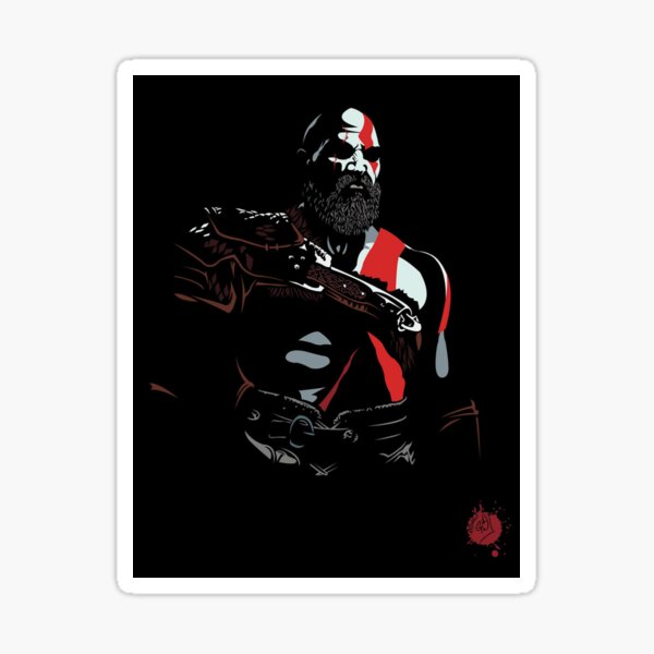 "Warrior of Gods | KRATOS" Sticker for Sale by Minotaur101 | Redbubble