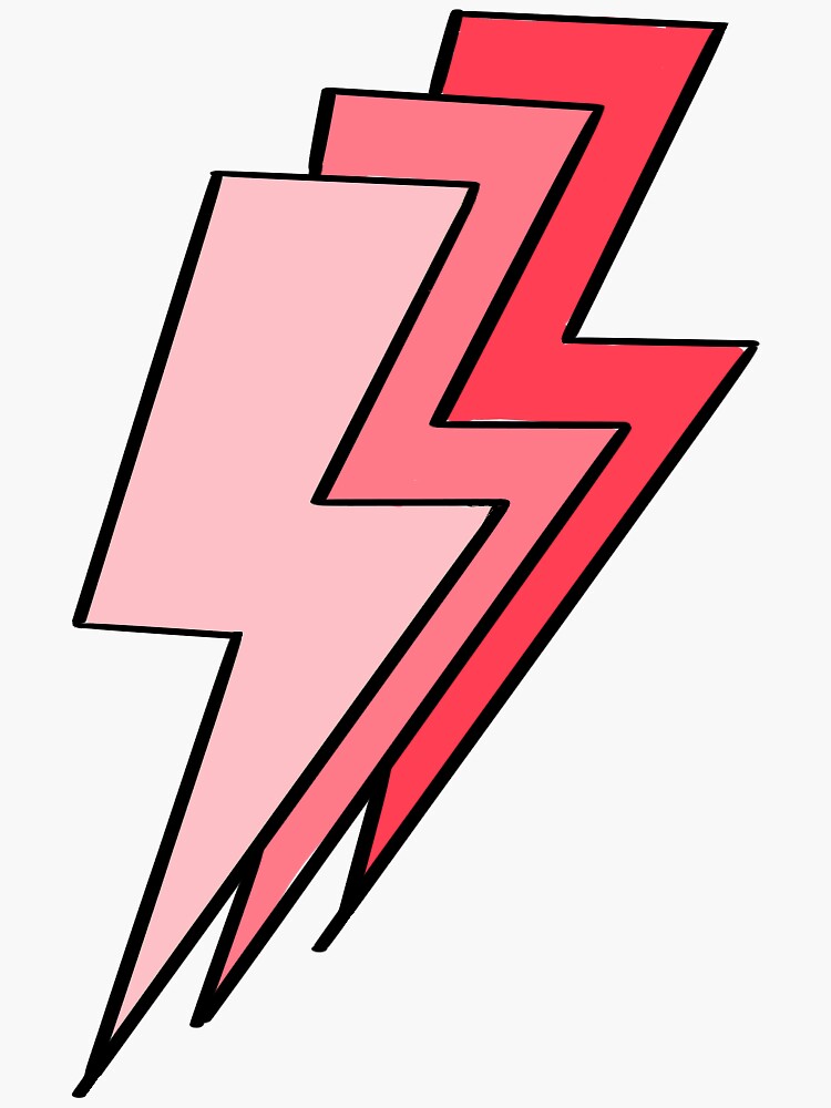 "Cute red lightning sticker" Sticker by regibstickers | Redbubble