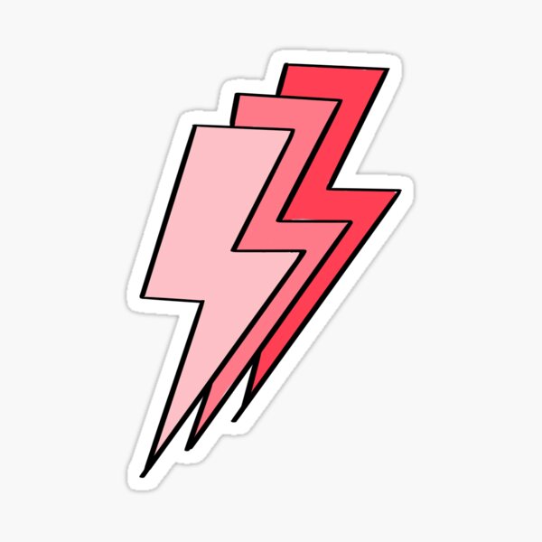 "Cute red lightning sticker" Sticker by regibstickers | Redbubble