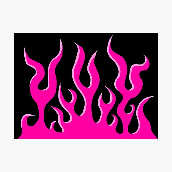 "Neon Pink Fire Flames" Photographic Print by dominikka0 | Redbubble