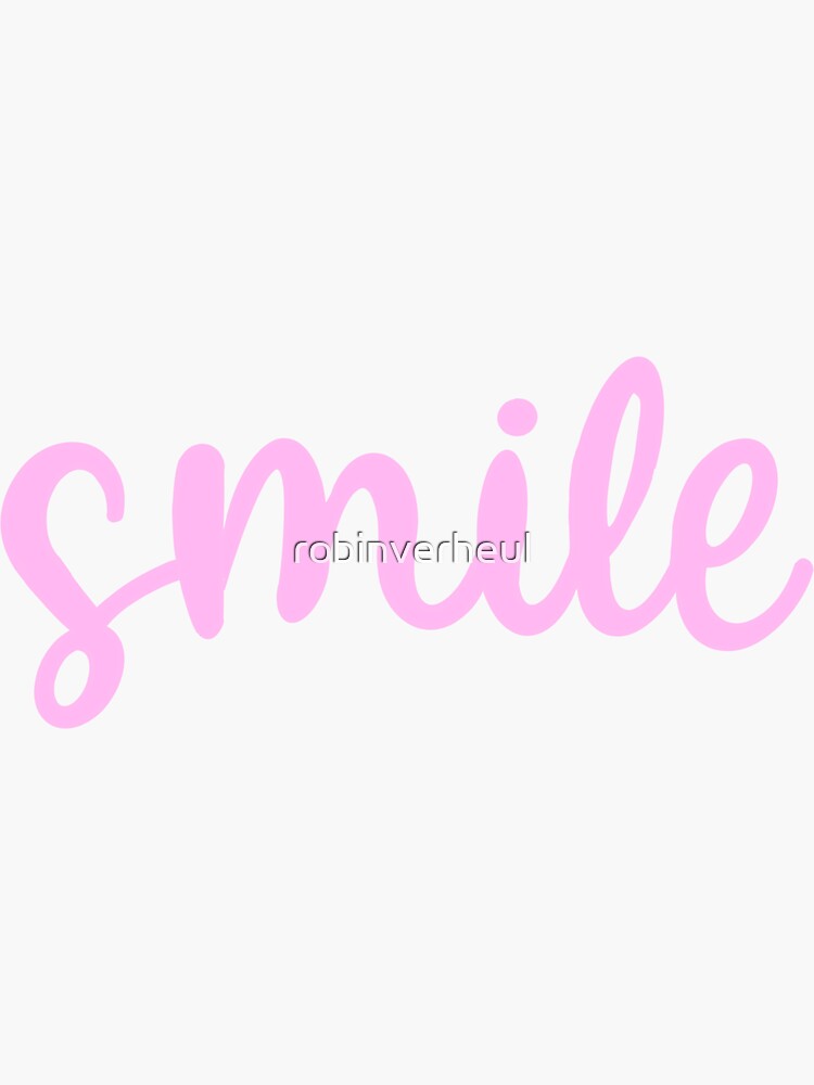"smile in pink" Sticker for Sale by robinverheul | Redbubble