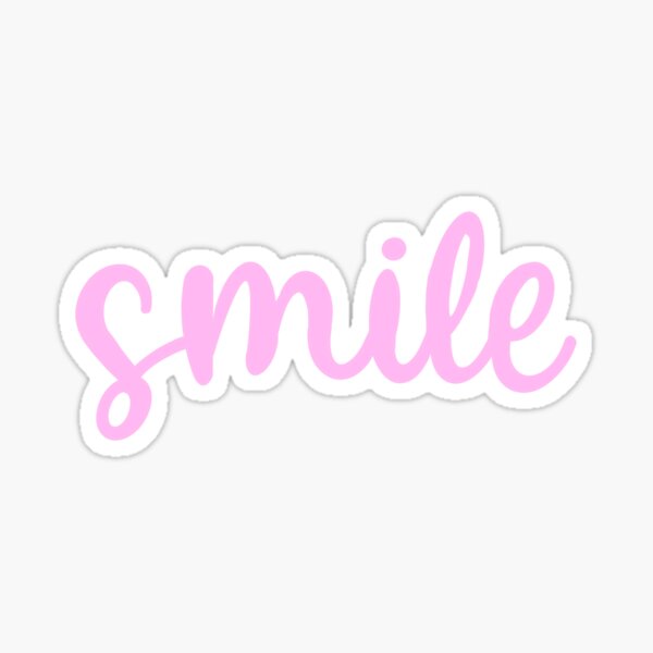 "smile in pink" Sticker for Sale by robinverheul | Redbubble