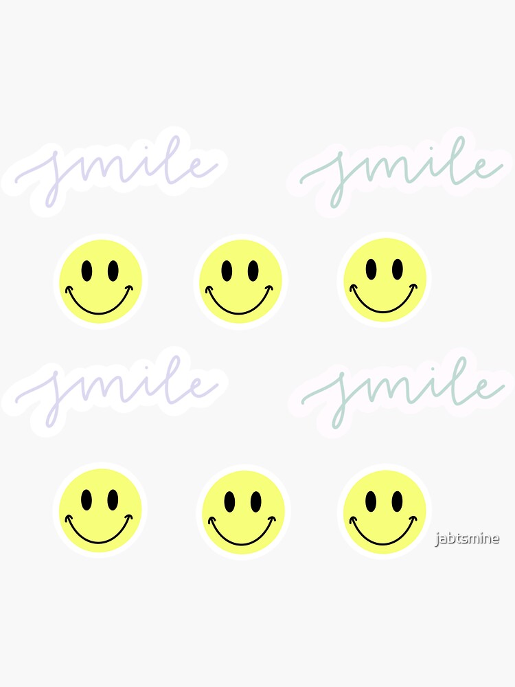 "Smile Sticker Pack" Sticker for Sale by jabtsmine | Redbubble
