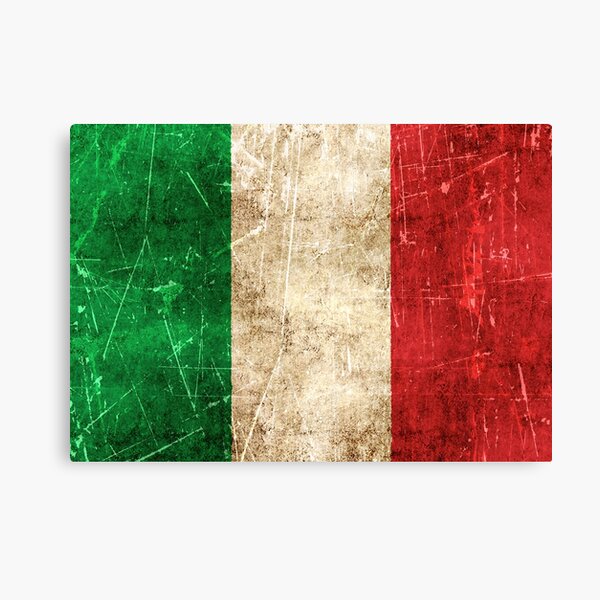 "Vintage Aged and Scratched Italian Flag" Canvas Print for Sale by ...