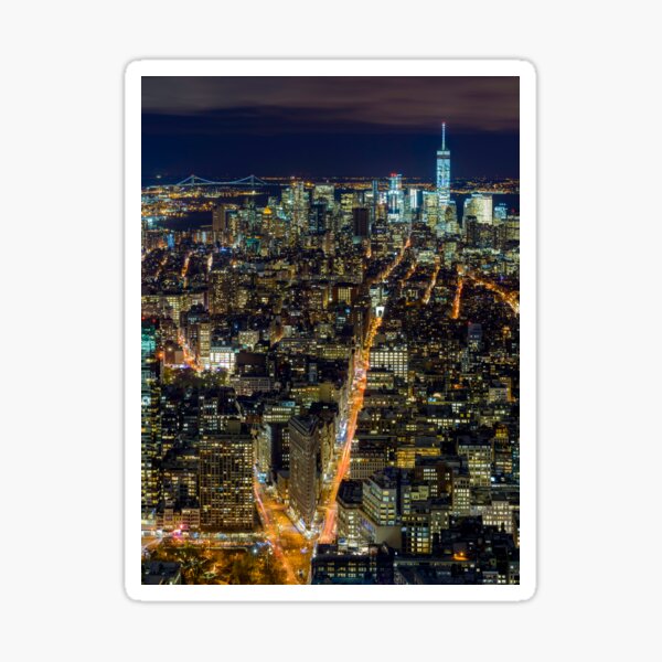 "Downtown Manhattan" Sticker for Sale by randylemoine | Redbubble