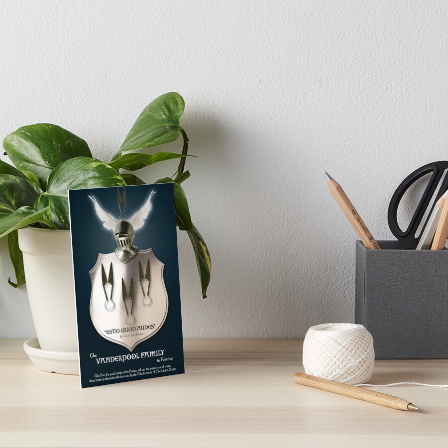 "Vanderpool Coat of Arms" Art Board Print by paper2pencil | Redbubble