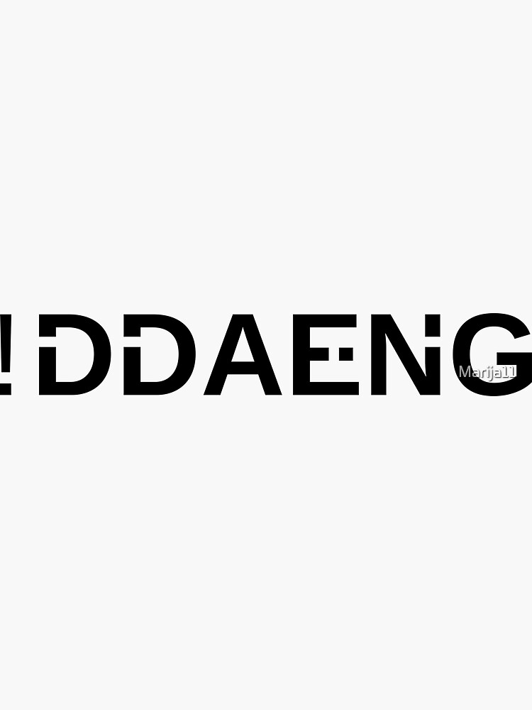 "Ddaeng" Sticker for Sale by Marija11 | Redbubble