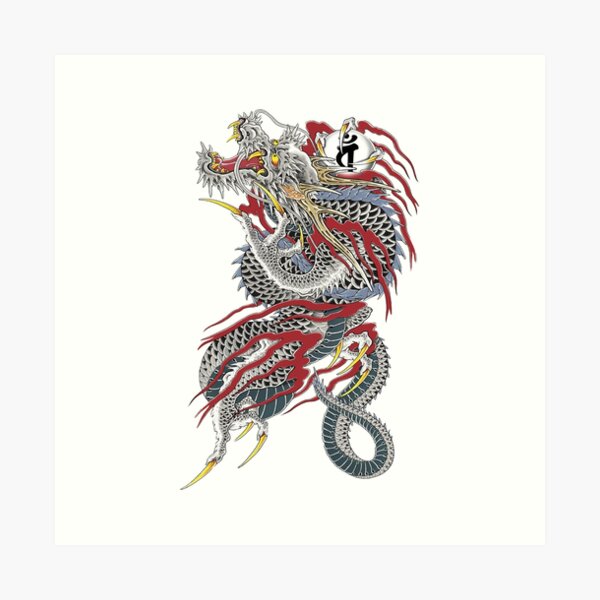"Kiryu Back Tattoo" Art Print for Sale by Julitortellini | Redbubble