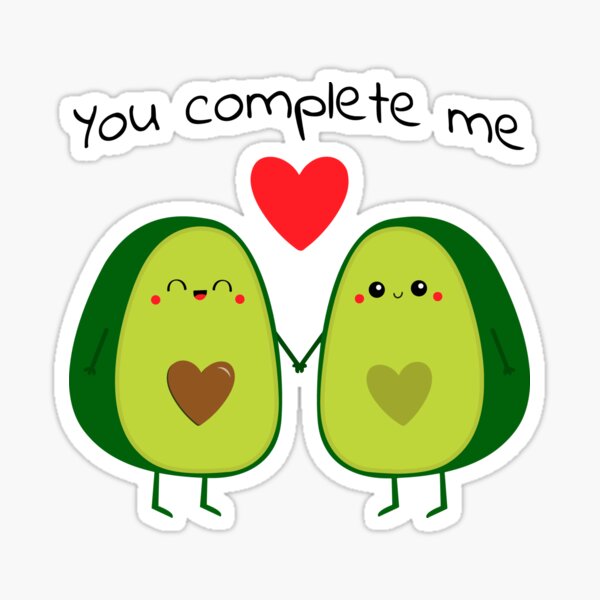 "you complete me" Sticker for Sale by sPalandar | Redbubble