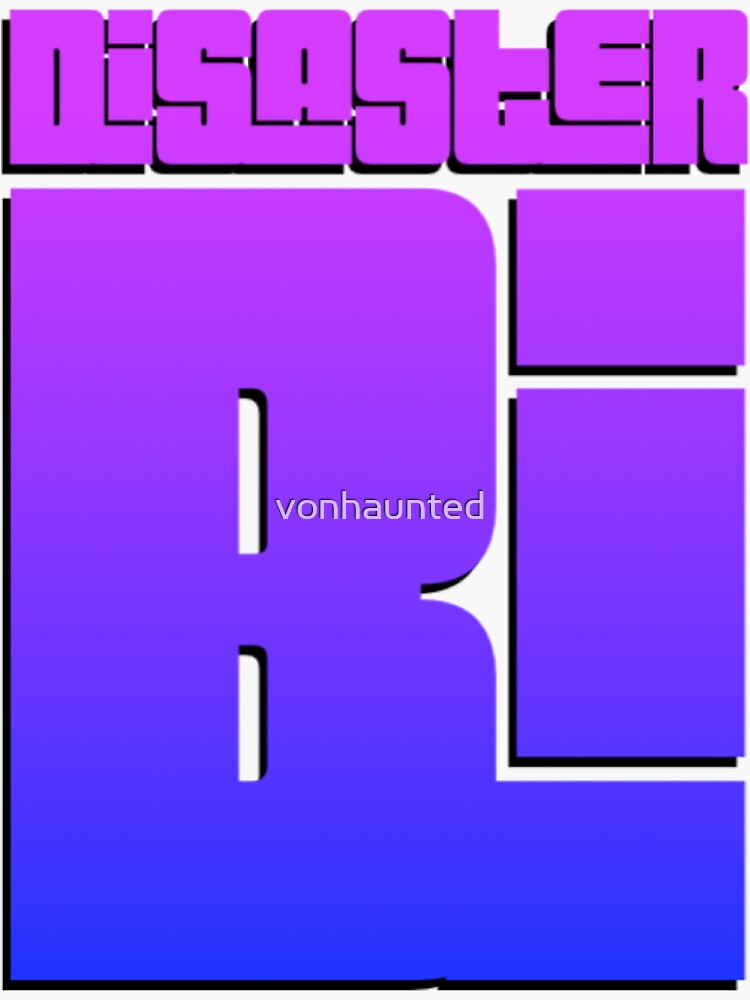 "Disaster Bi Pride Flag" Sticker for Sale by vonhaunted | Redbubble