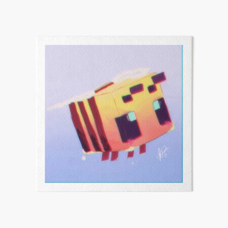 "Minecraft Bee" Art Board Print by AliyasIdeas | Redbubble