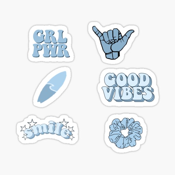 "Blue Aesthetic Sticker Pack" Sticker by cahull322 | Redbubble