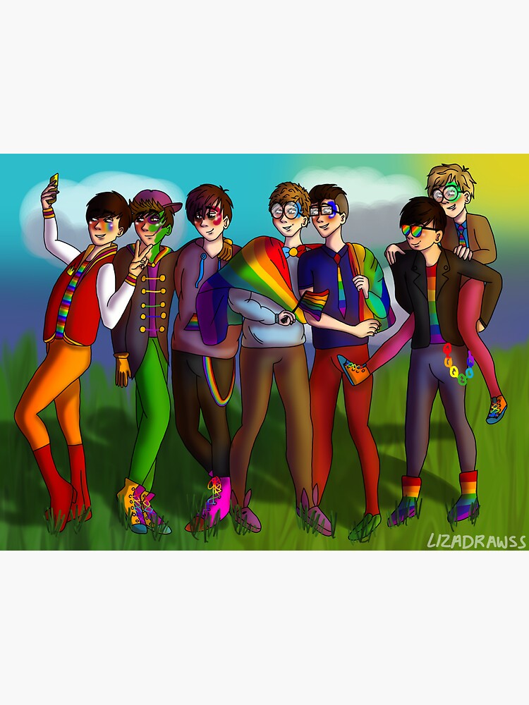 "Sanders side x pride design" Sticker by Lizadraws | Redbubble