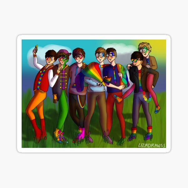 "Sanders side x pride design" Sticker by Lizadraws | Redbubble