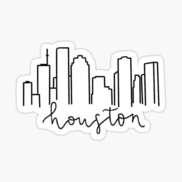 Houston Skyline Stickers | Redbubble