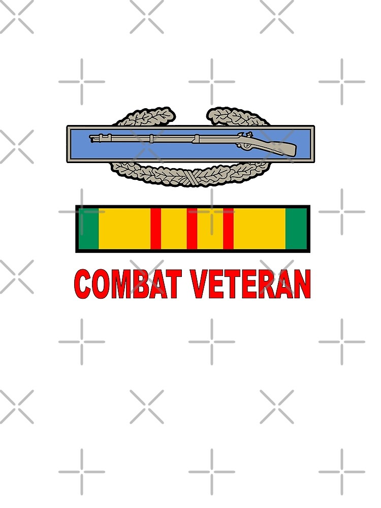 Combat Infantryman Badge Vietnam Veteran T Shirt By Tommytbird Redbubble