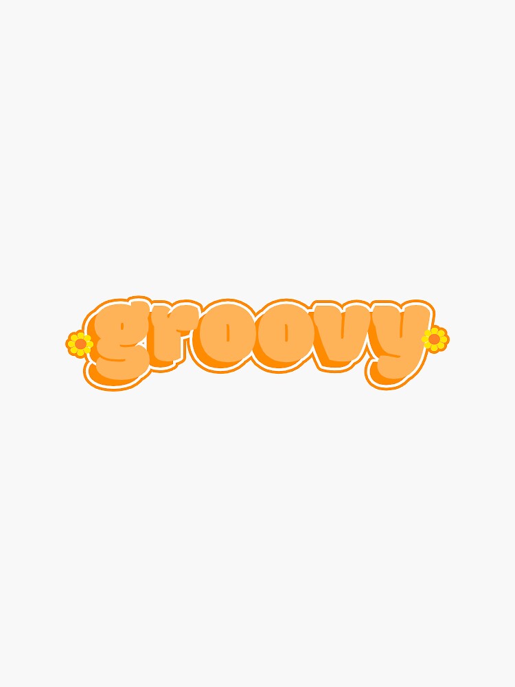 "Groovy Transparent Orange Sticker" Sticker by emiliejoseph | Redbubble