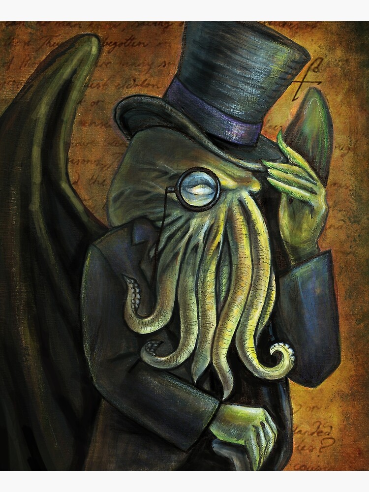 Dapper Cthulhu Kitchen Apron sold by DaviHead | SKU 24631287 | Printerval