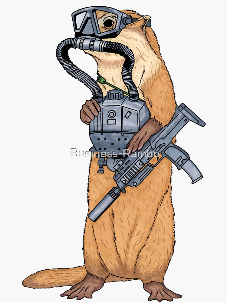 "Otter Ops" Sticker for Sale by Business-Rambo | Redbubble