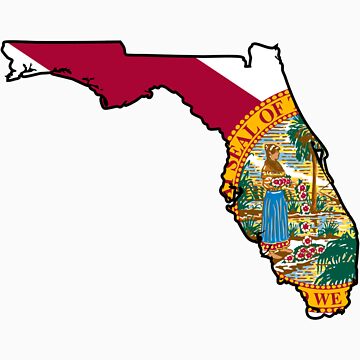 "Florida Flag [Blk] | State Line | SteezeFSC" Sticker for Sale by ...