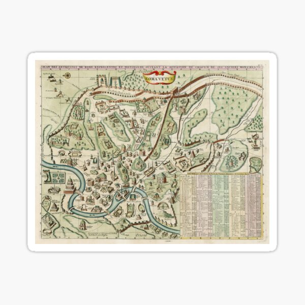 Drawing & Illustration vintage Rome Italy souvenir shopping map vintage ...