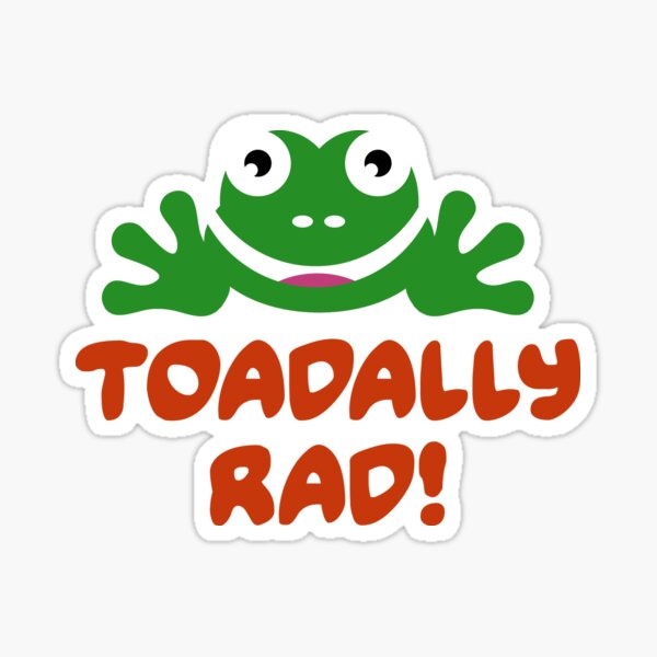 "toadally rad" Sticker by Starstacks | Redbubble