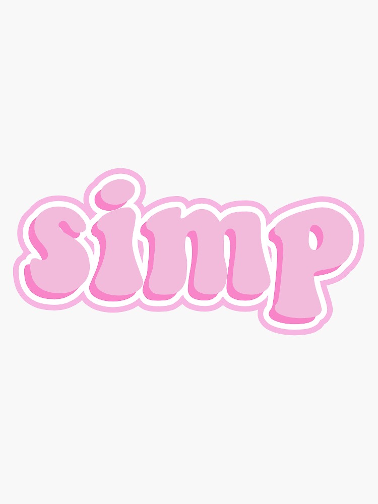 "Simp" Sticker for Sale by palmshe | Redbubble