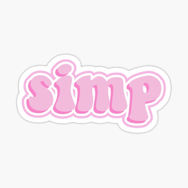 "Simp" Sticker for Sale by palmshe | Redbubble