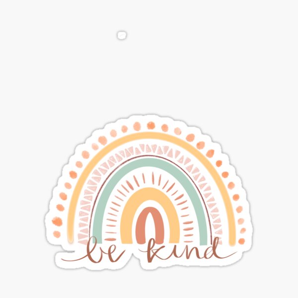 "Be kind Boho rainbow" Sticker by sammyjeanmontag | Redbubble