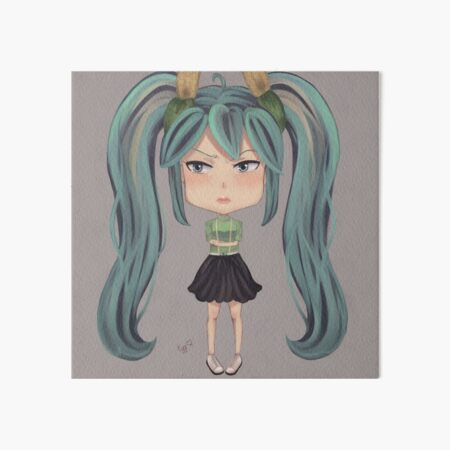 "Cute chibi girl" Art Board Print by eggkek | Redbubble