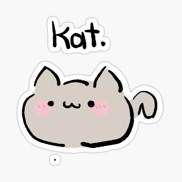 "kat." Sticker for Sale by liezeldraws | Redbubble