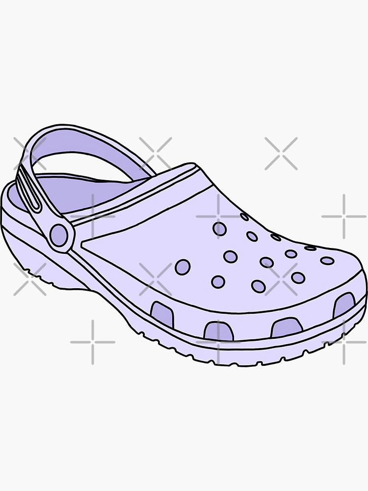 "Pastel purple Crocs " Sticker for Sale by Kelseyyydavisss | Redbubble