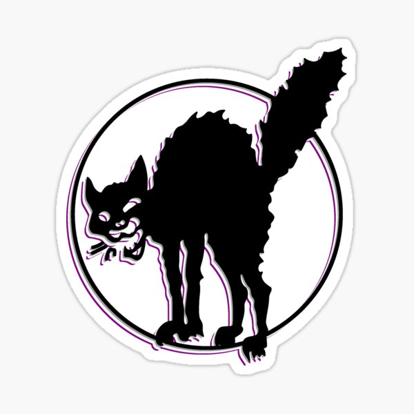 "Asexual Pride Anarcho-syndicalist Cat Symbol" Sticker for Sale by ...