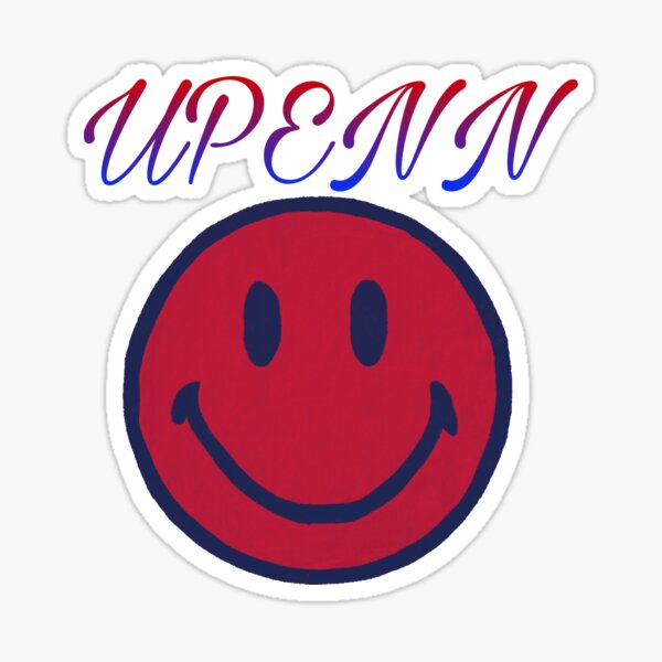 "SMILEY X UPENN " Sticker for Sale by samradinsky | Redbubble